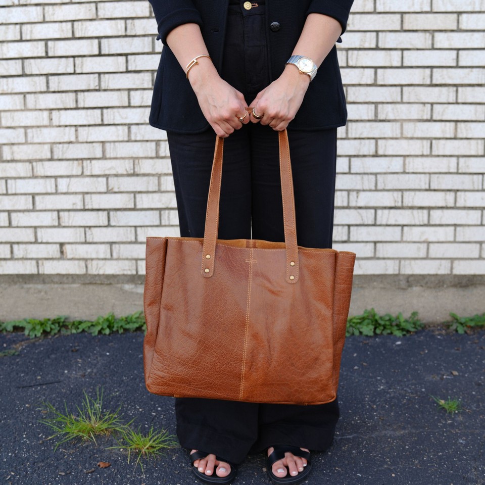 Handmade 100% Pure Soft Ladies Purse Buff Leather Tote Bag Shopper ...