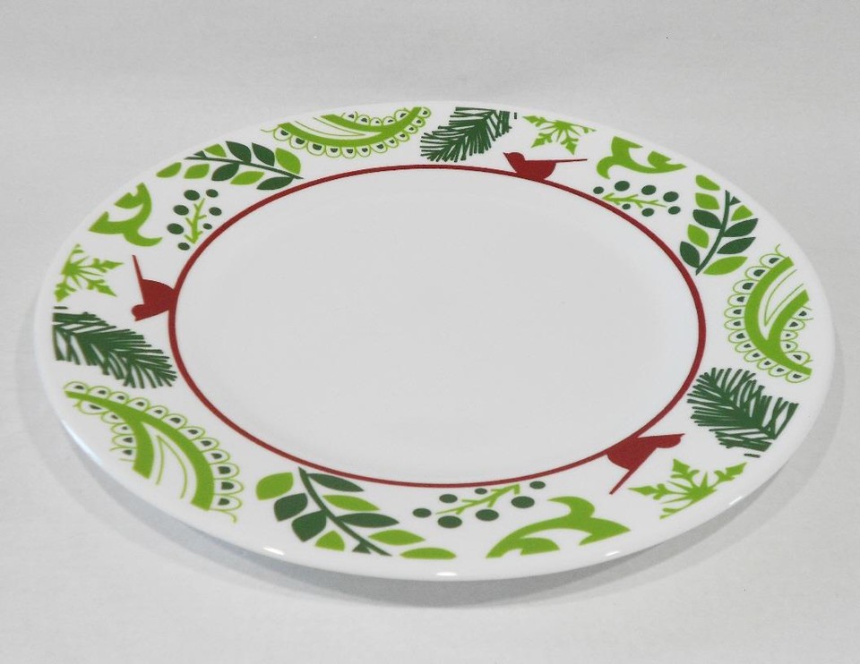 ️ Corelle BIRDS & BOUGHS Choose: DINNER or LUNCH PLATE Christmas Red ...