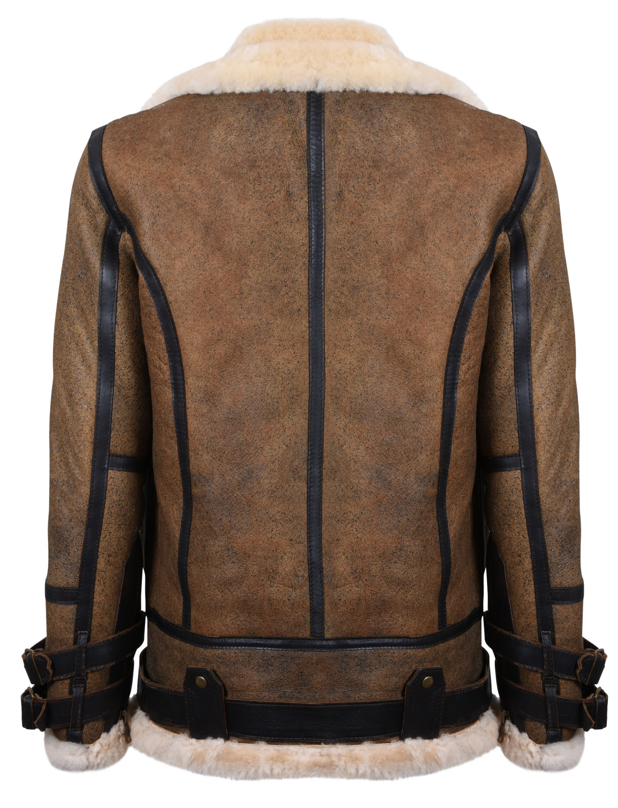 Mens Brown Vintage Pilot B3 Sheepskin Flying Leather Jacket | eBay