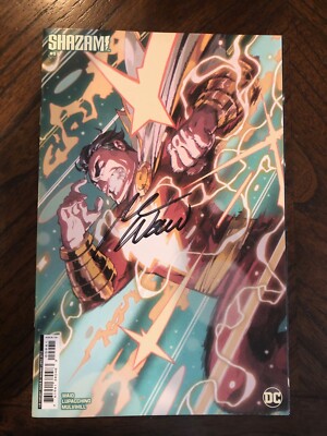 Shazam #9 Ricardo Lopez Ortiz cardstock 1:25 variant cover AUTOGRAPHED ...