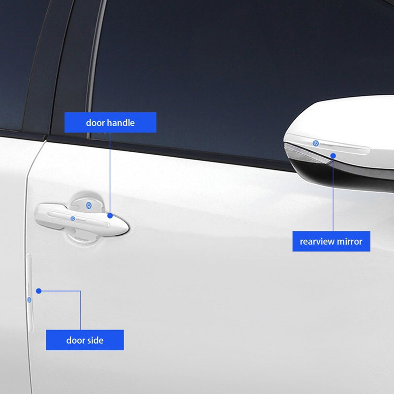 Car Door Handle Scratch Protector Clear Anti-collision Strip Sticker ...