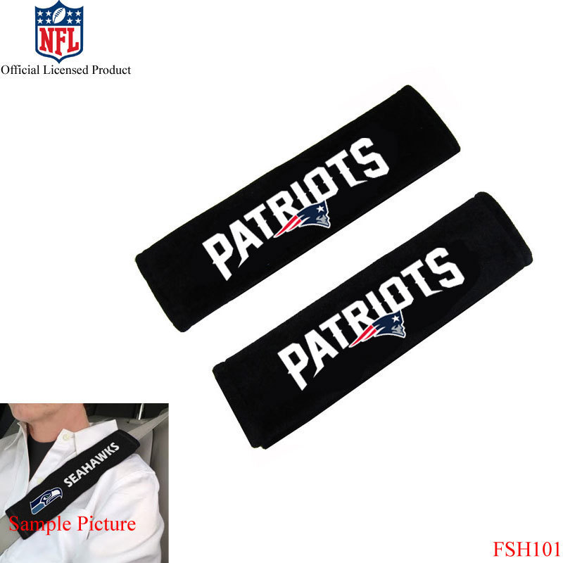 New NFL New England Patriots Car Truck Suv Van Seat Belt Shoulder Pads ...
