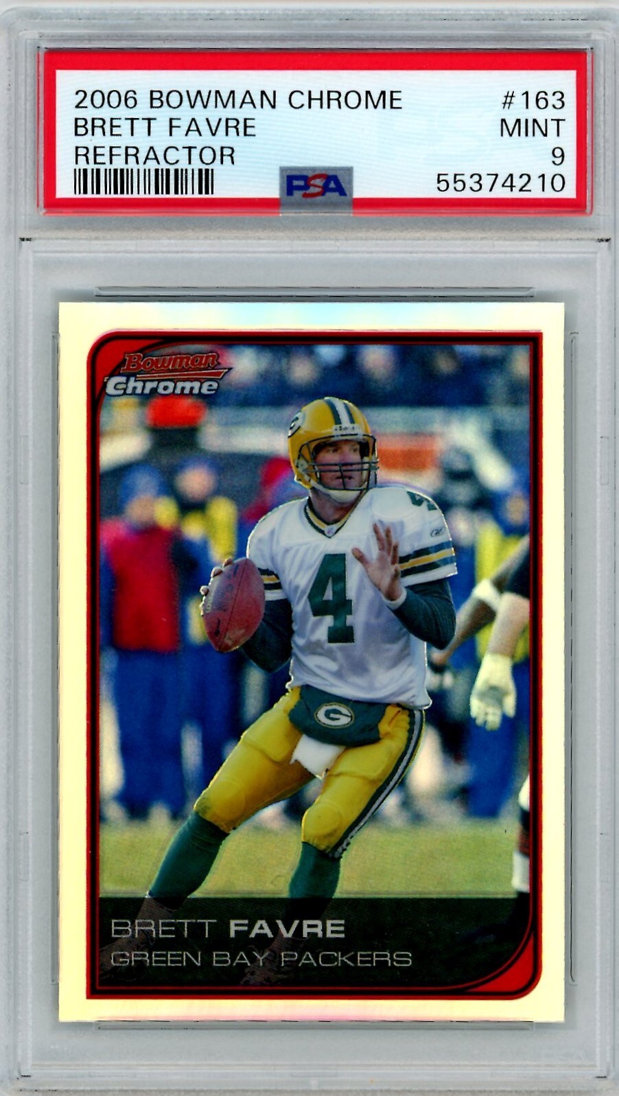 2006 Bowman Chrome REFRACTOR Parallel BRETT FAVRE Packers 163 Graded ...
