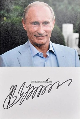 VLADIMIR PUTIN(Влади́мир Пу́тин)PRESIDENT RUSSIA AUTOGRAPH REPRINT ...
