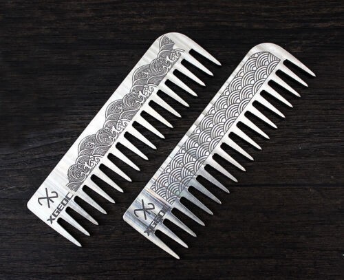 TC4 Titanium Alloy Hair Beard Comb Portable Antistatic Lightweight EDC ...