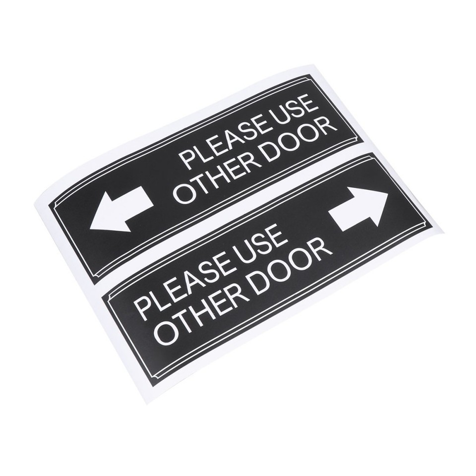 Please Use Other Door Sign Stickers 6Pcs PVC Door Decals for Easy ...