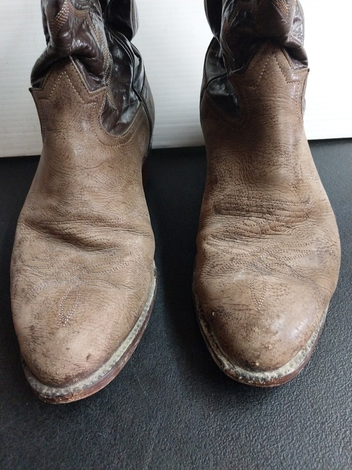 Tony Lama 6256 Brown Inca Goat Leather Western Cowboy Boots Men's Size ...