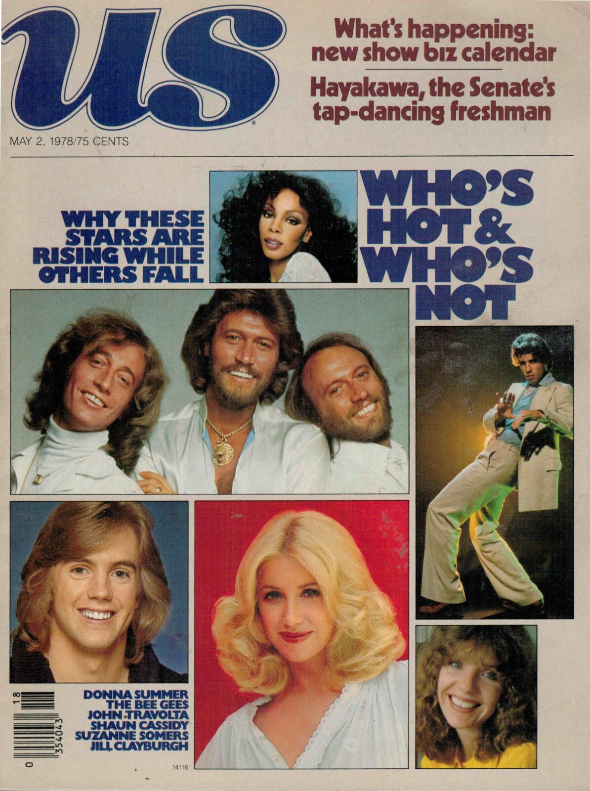 US Magazine -MAY 1978- BEE GEES, JOHN TRAVOLTA, SUZANNE SOMERS, SHAUN ...