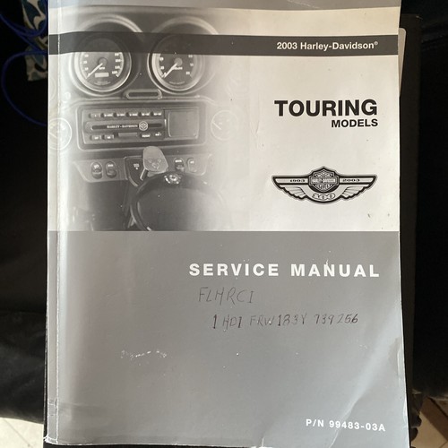 OEM Genuine 2003 Harley Davidson Touring Service Manual 99483-03A shop ...
