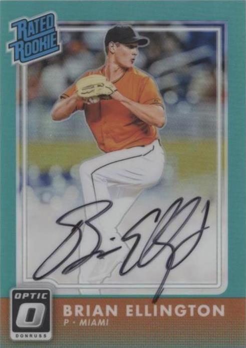 2016 Panini Donruss Optic - Rated Rookies Autographs Brian Ellington #170 Aqua /125 (AU, RC) for ...