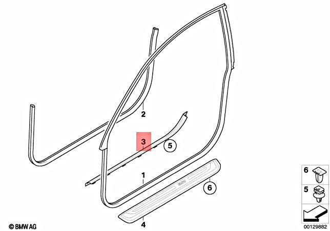 BMW OEM 06-10 650i-Door Sill Plate Left 51477073889 | eBay
