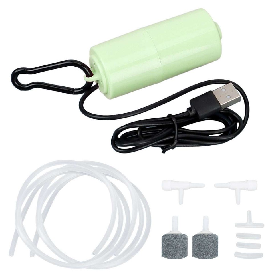 2 in 1 Portable USB Mini Air Pump Water Pump Oxygen Aerator Aquarium ...