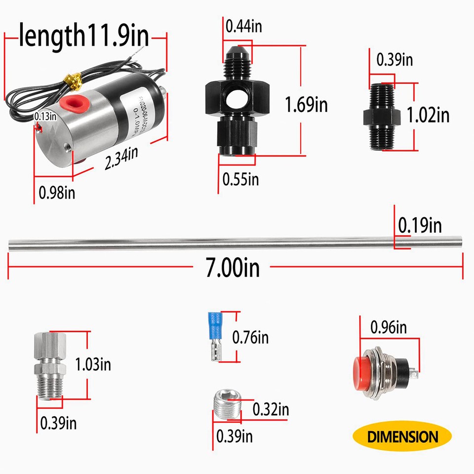 for Purging Nitrous Oxide System 16030 NOS 4AN Line Nitrous Purge Valve ...
