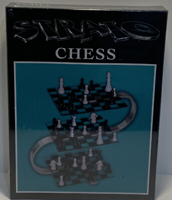 3D Chess Set Strato Stainless Steel Strategy 3 Dimensional Game Modern ...