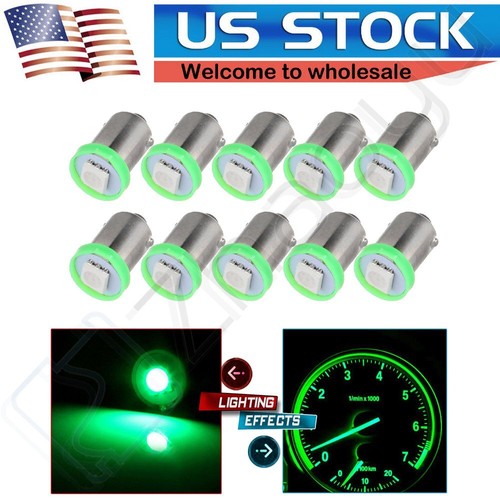 10Pcs Green 57 53 1895 BA9S 1SMD LED Instrument Panel Dash Indicator ...