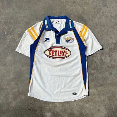 Leeds Rhinos Rugby Team 2004 Away England Shirt Jersey Top Patrick Mens ...