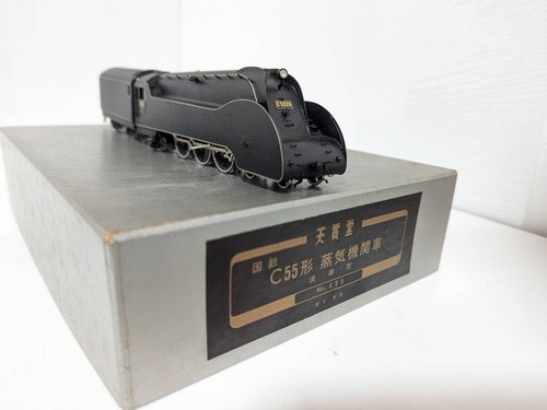 Tenshodo JNR 495 C55 steam locomotive streamlined black gold label HO ...