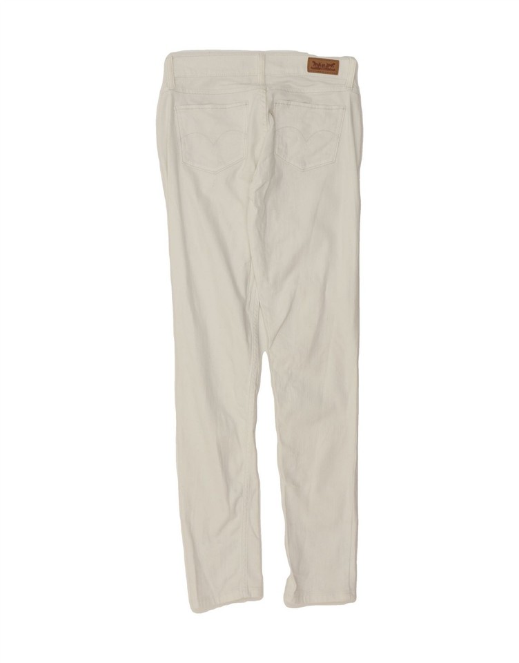LEVI'S Womens 524 Super Low Skinny Jeans W26 L32 White Cotton BA02 | eBay