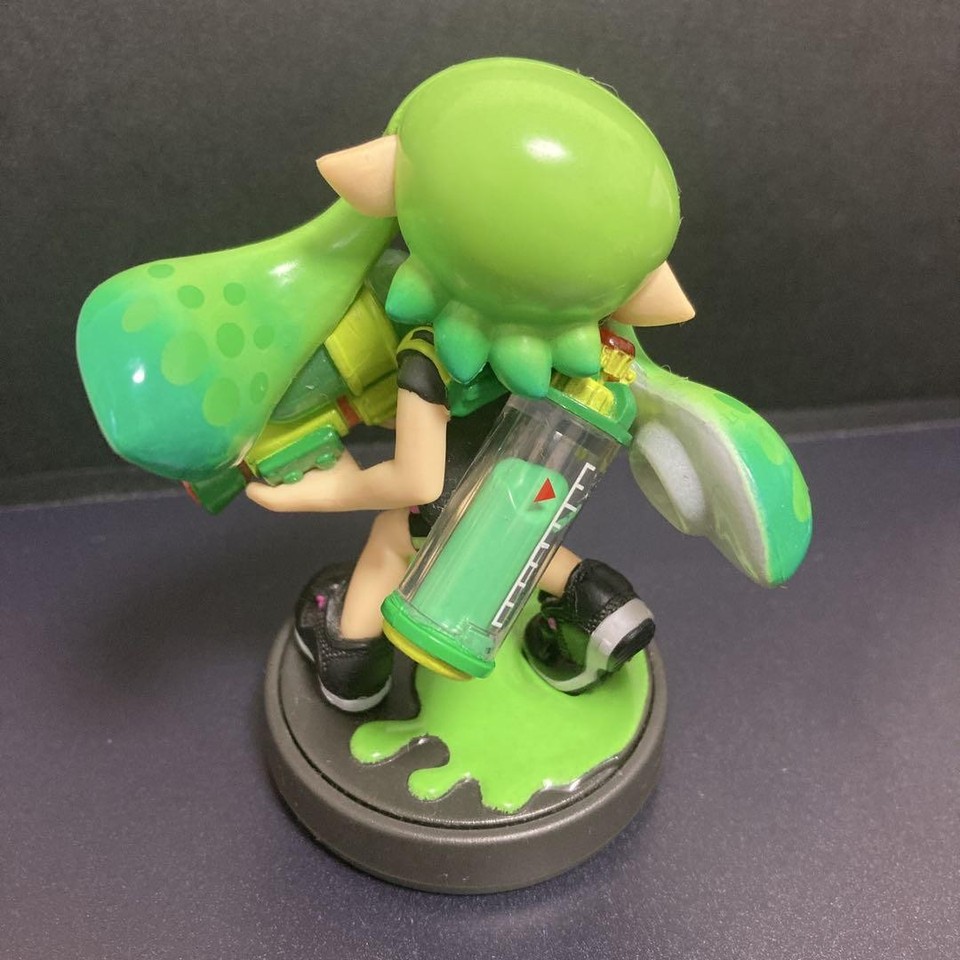 Splatoon Amiibo Lime Green Girl Limited Color Used | eBay