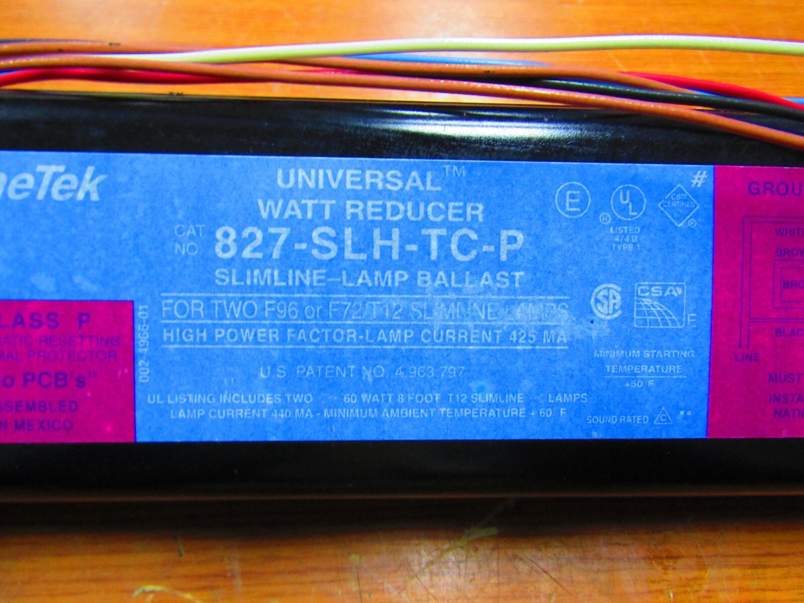 🤓 NEW MAGNETEK UNIVERSAL WATT REDUCER SLIMLINE LAMP BALLAST 277V 827 ...