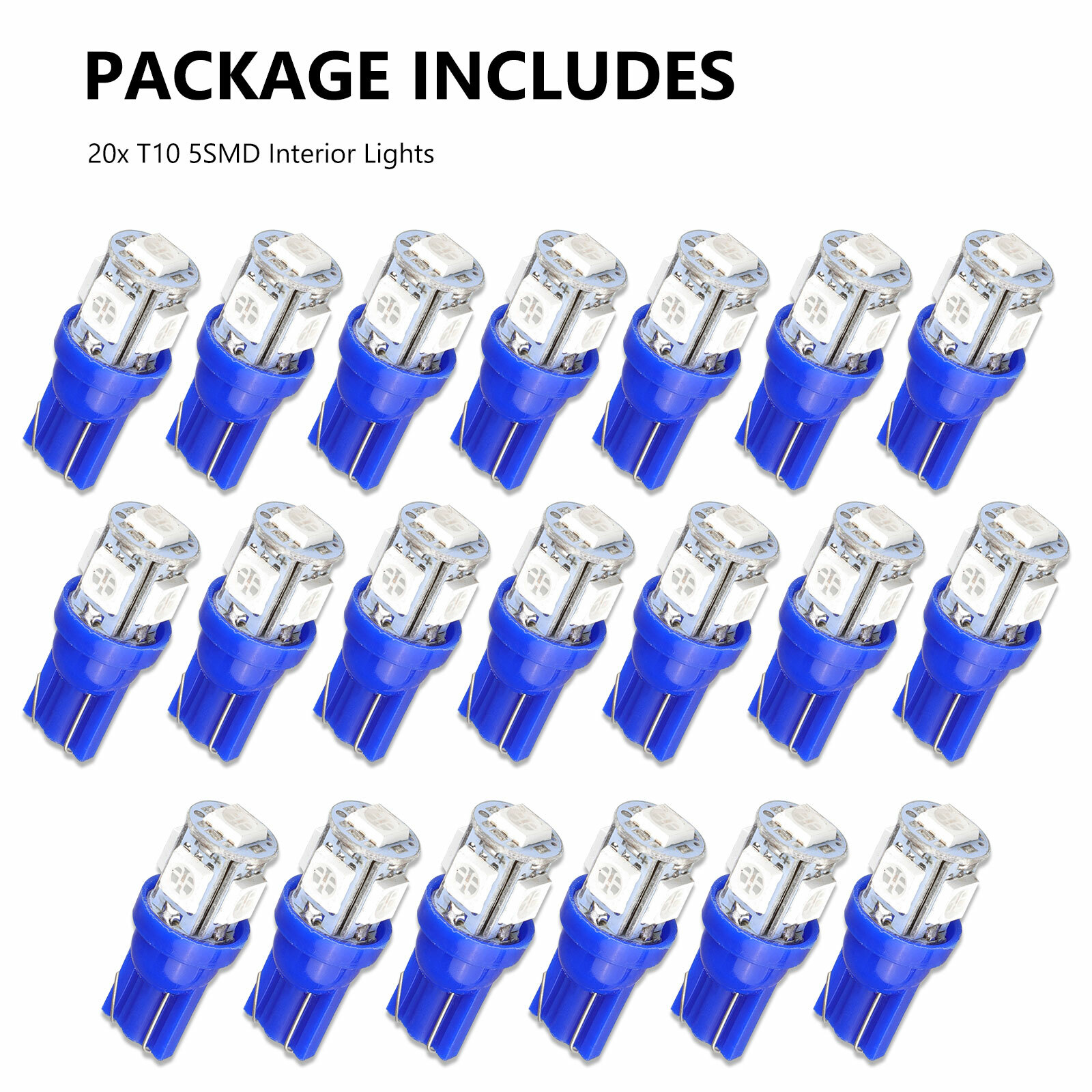 10X Ice Blue LED Instrument Dash Cluster Light Bulbs T10 194 168 2825 ...