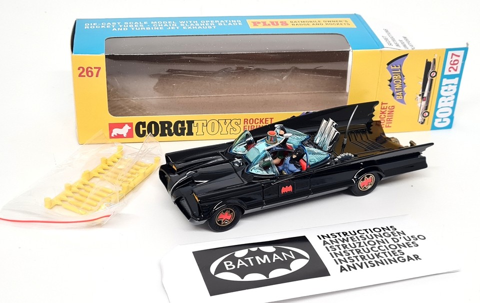 Corgi 12CM Batmobile Batman & Robin Repro 267 Diecast Model Car | eBay