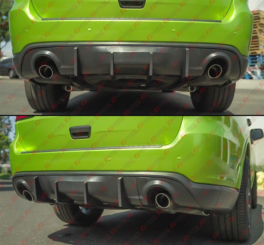 FOR 2011-2025 DODGE DURANGO R/T SRT V2 MATT BLACK SHARK FIN REAR BUMPER ...