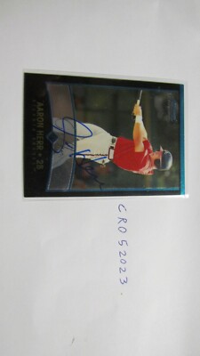 2000 Bowman Chrome Aaron Herr signed baseball card 2 | eBay