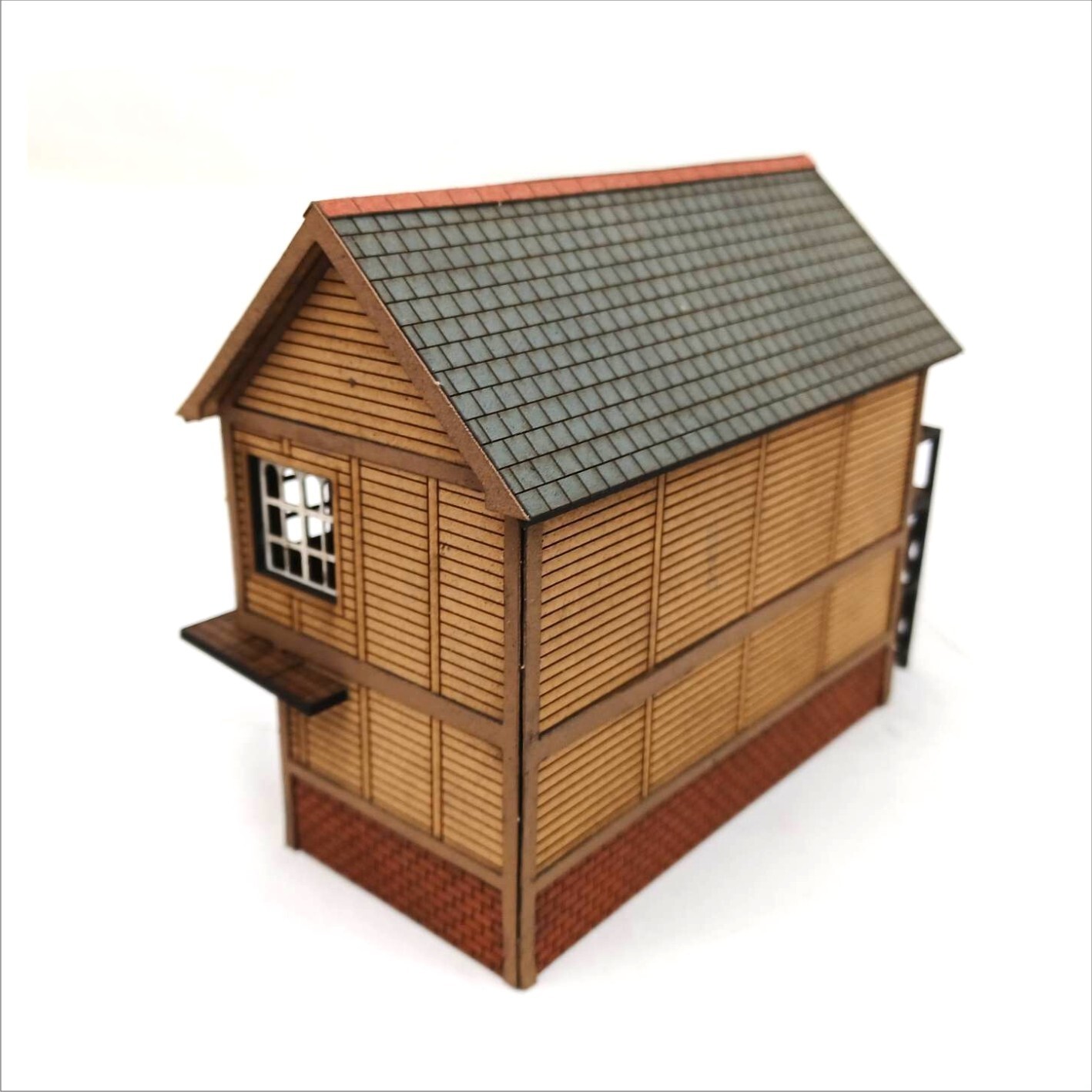 OO gauge signal box MDF pre-painted building railway 1:76 00 | eBay UK