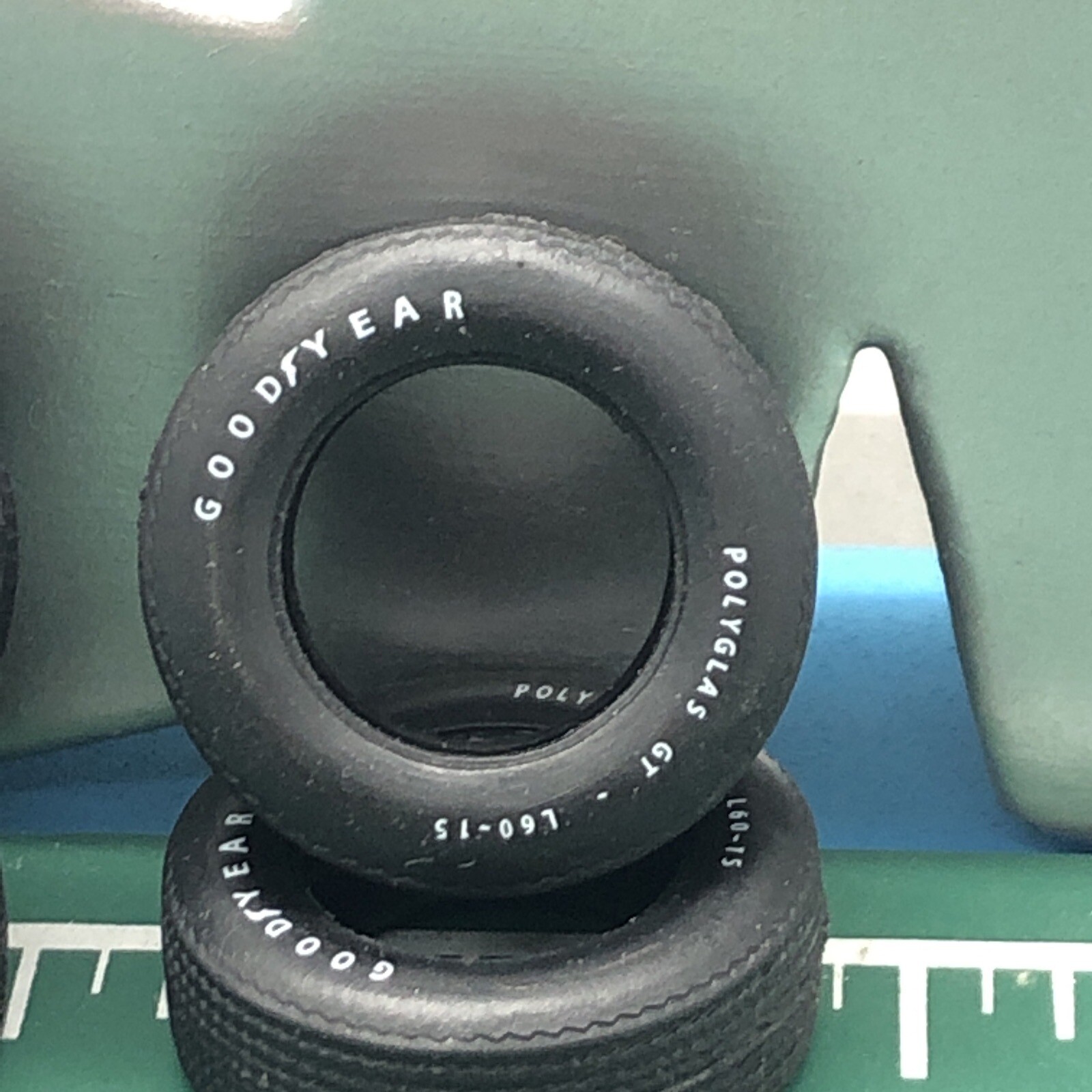 4) Goodyear Polyglas GT L60-15 1.080 Pad Printed Tires AMT 1:25 LBR ...