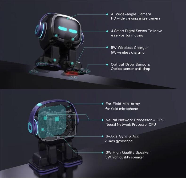 Emo Pet Robot Ai Intelligent Interactive Voice Dialogue Desktop Toys | eBay