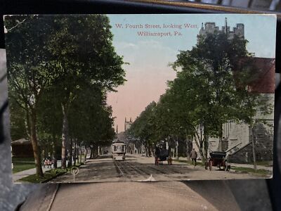 Postcard W. Fourth Street Looking West Williamsport Pa. | eBay