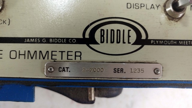 1 Biddle 247000 Digital Low Resistance Ohmmeter Make OFFER for sale ...
