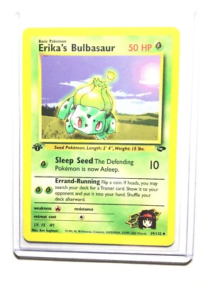 ERIKA’S BULBASAUR - 1st Edition Gym Challenge - 39/132 - Uncommon ...