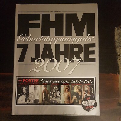 FHM 11/2007, Jubiläumsausgabe, Erotik, Männermagazin, Zeitschrift ...