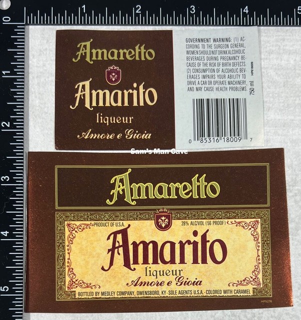 50 Lot of Vintage AMARETTO Amarito Liqueur Labels 750ml - Owensboro KY ...