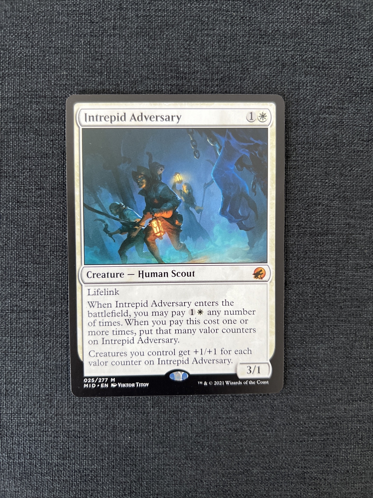 Intrepid Adversary 025 Innistrad Midnight Hunt X1 1x Mid Mtg Magic