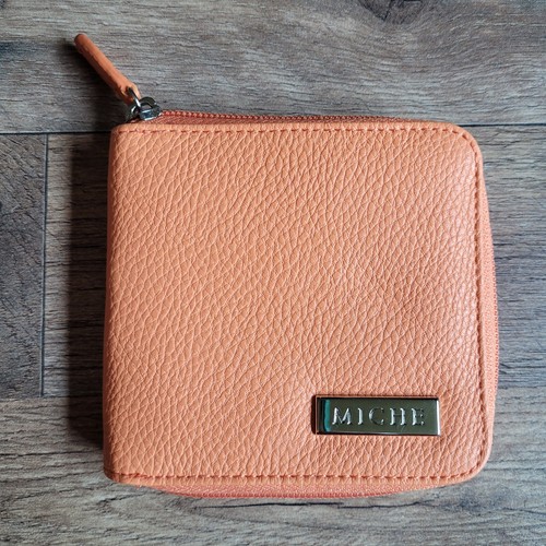 Miche Wallet Ziparound Cantaloupe 4x4" Faux Pebbled Leather type | eBay