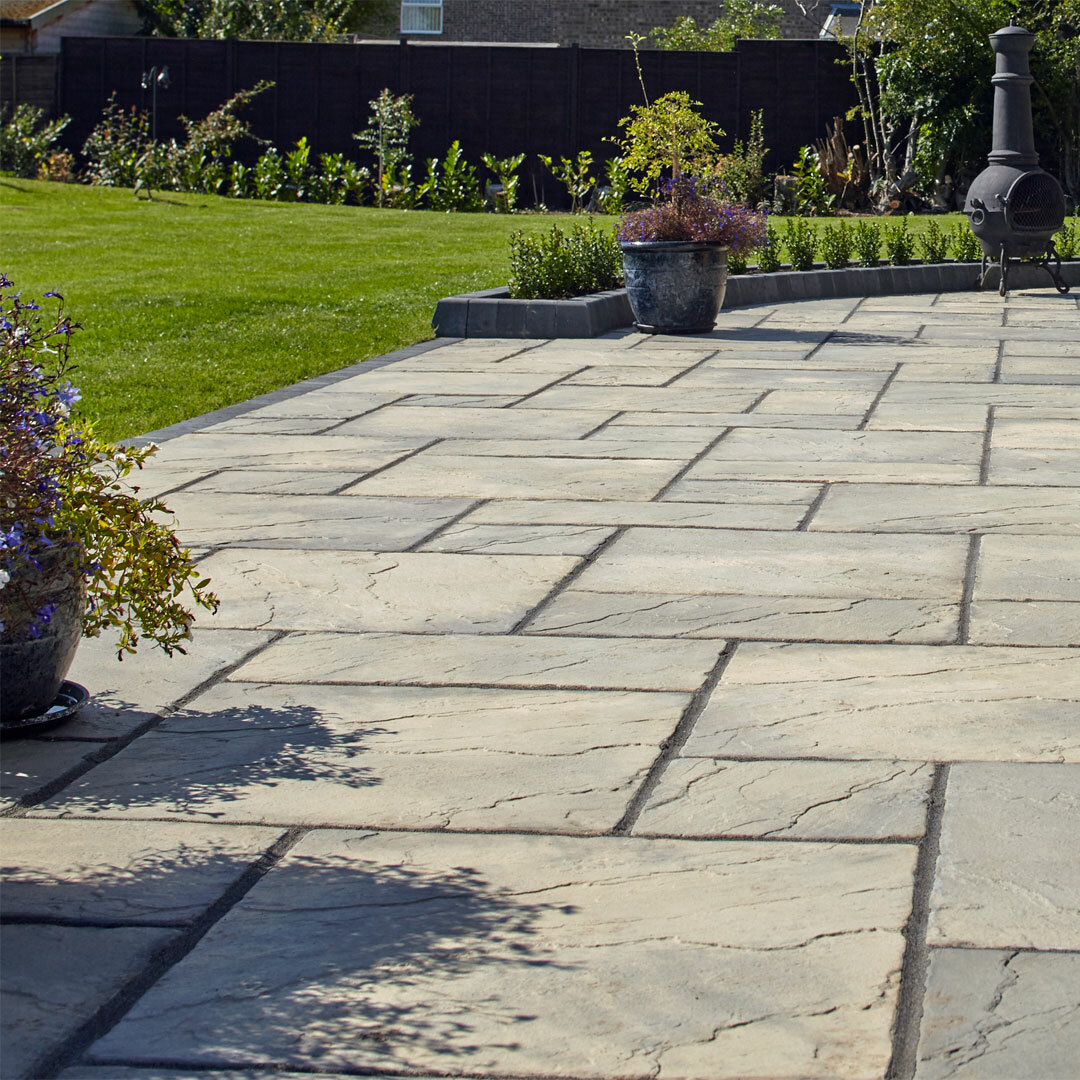 Bretts Bronte Weathered Buff Landscape & Garden Paving Slabs (Various ...