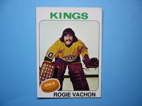 1975/76 TOPPS NHL HOCKEY CARD #160 ROGIE ROGATIEN VACHON EX/NM SHARP+ ...