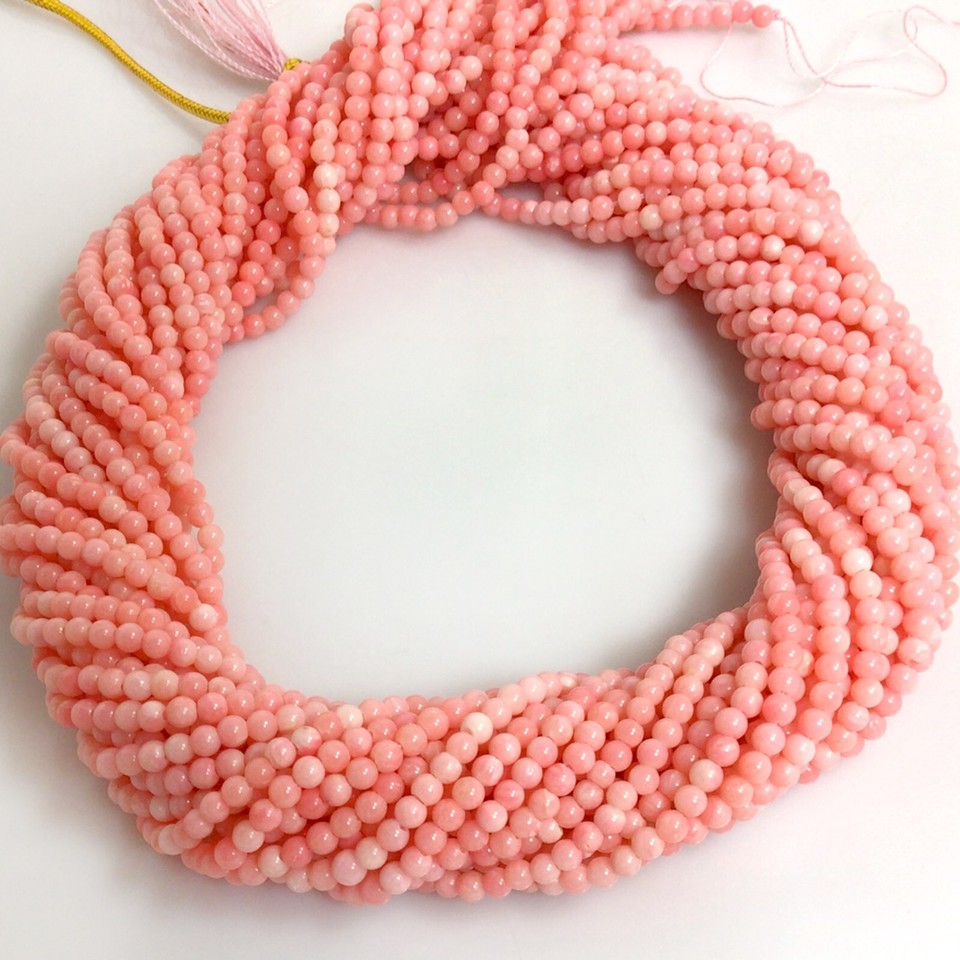Pink Coral Angel Skin Smooth Round Loose Beads 15" 2mm 3mm 4mm 6mm 8mm ...