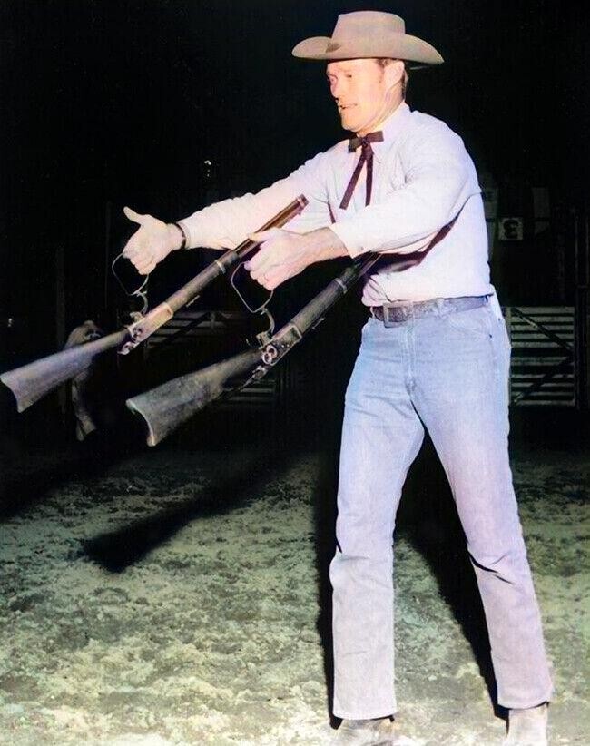 Rare Color Still The Rifleman Twirling Two Rifles. | eBay