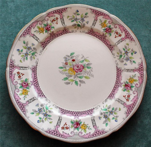 English Adderley Pink Lowestoft 10 Inch Dinner Plate # 3 | eBay