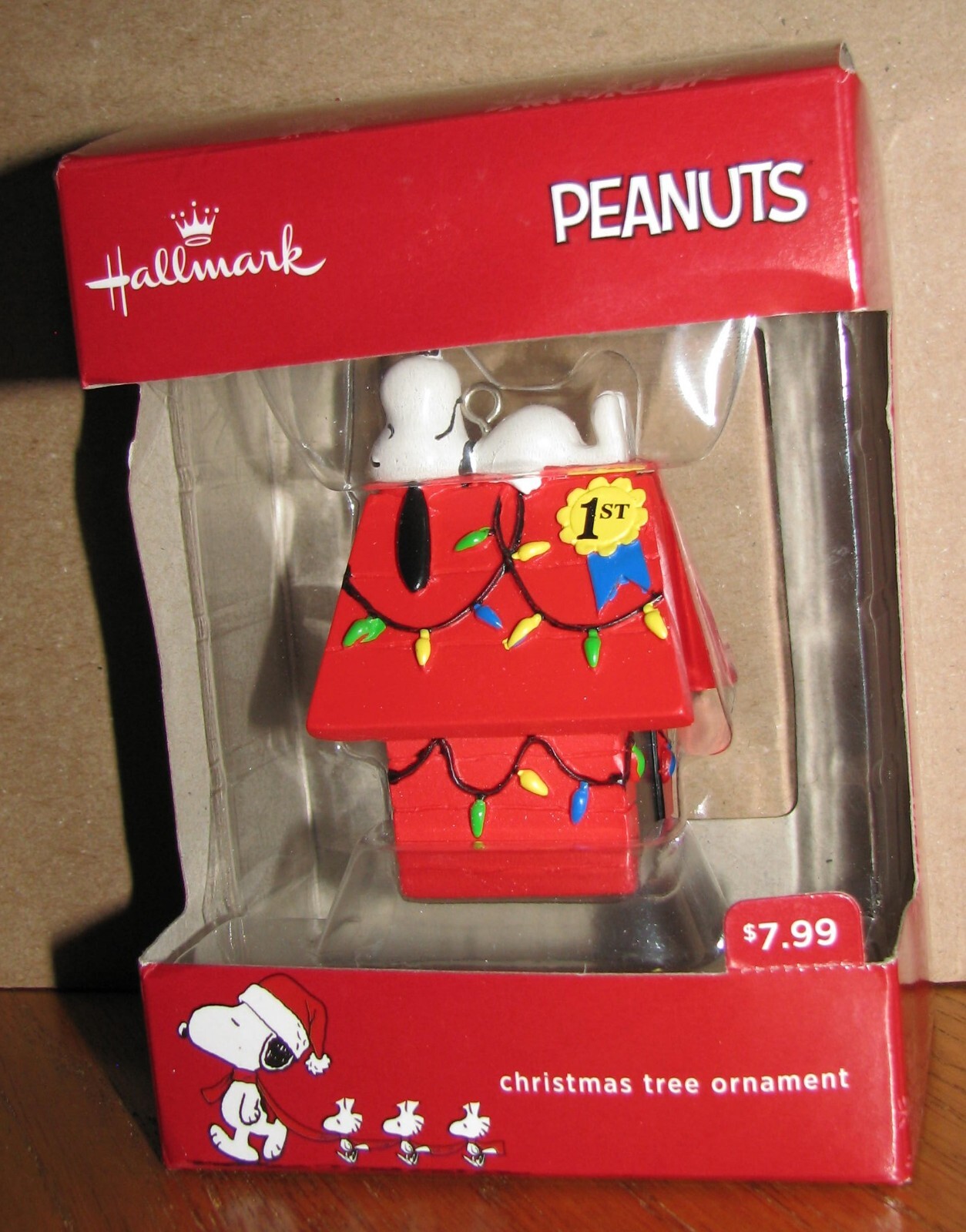 Hallmark 2019 Red Box Ornament Peanuts SNOOPY 1st Place Doghouse NEW ...