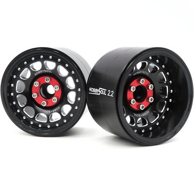 2x RC 2.2 Beadlock Wheels Adjustable 4 Offsets Rims For 1/10 Mud ...
