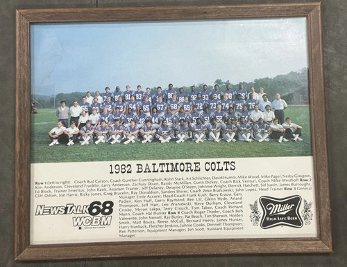 1982 BALTIMORE COLTS 8 x 10 Team Photo NFL Framed | eBay