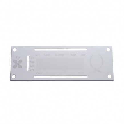 United Pacific 48201 A/C Control Plate Stainless, For Kenworth ...
