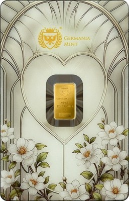 Germania Mint Gold Minted Bar 1g 999.9 - Best Wishes | eBay Australia