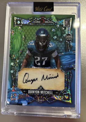 QUINYON MITCHELL 2024 WILD CARD 5 CARD DRAW RC ROOKIE AUTO 2/2 PHILLY ...