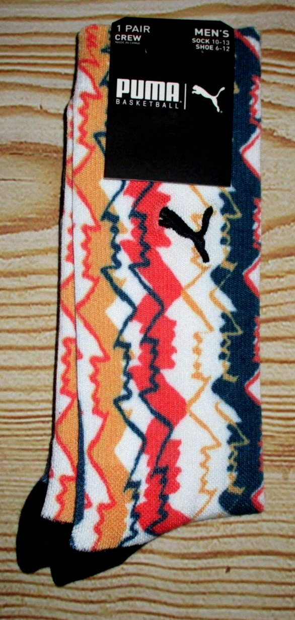 MENS PUMA BASKETBALL LOGO CREW SOCKS ONE SIZE | eBay